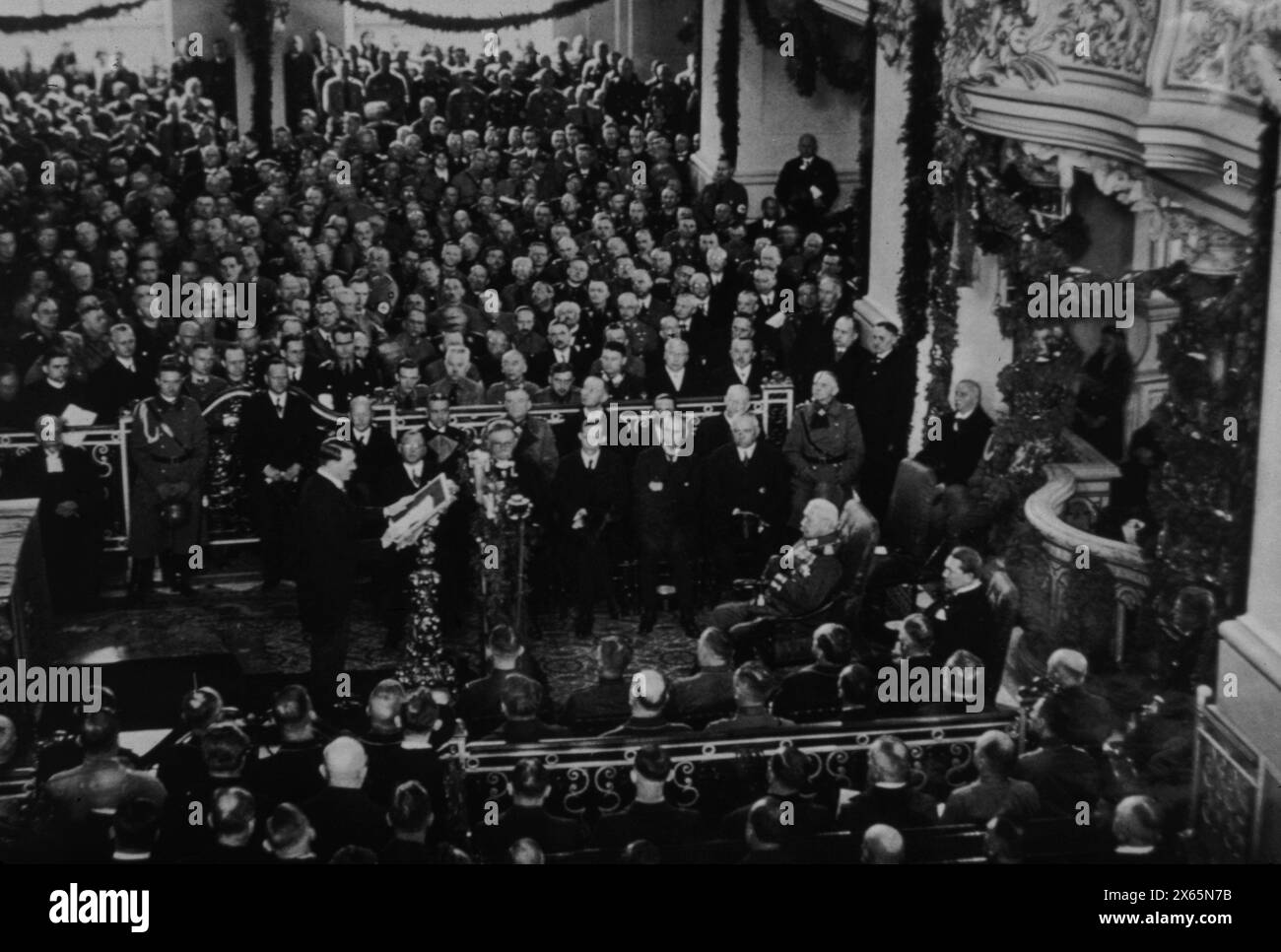 German dictator Adolph Hitler is sworn in as Chancellor of Germany ...