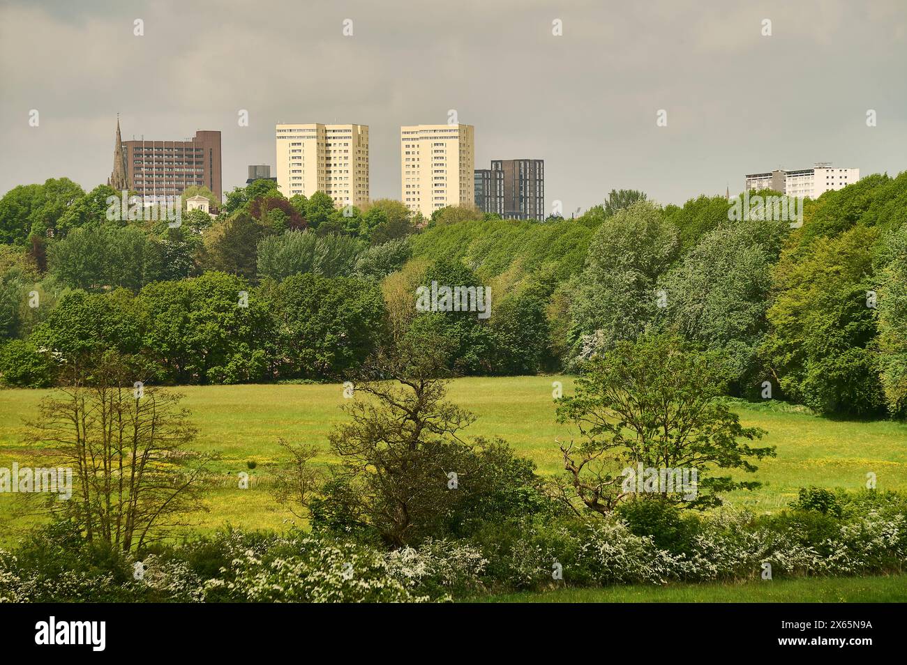 Preston city centre from the south side of the Ribble Stock Photo - Alamy