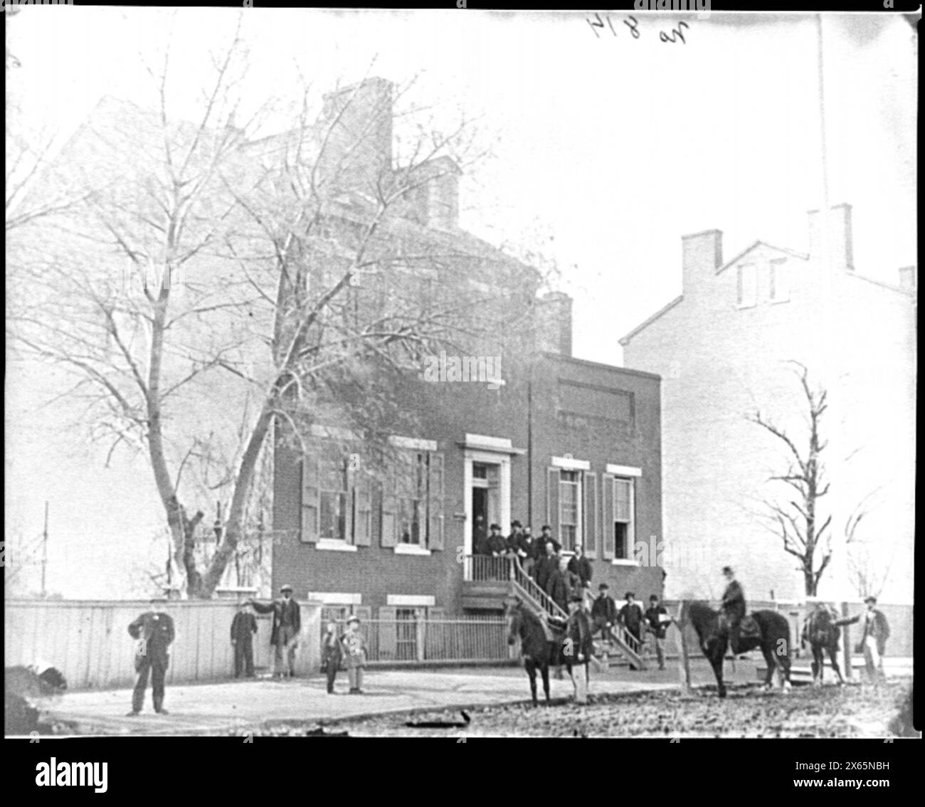 Washington, D.C. Col. Benjamin F. Fisher and staff on steps of Signal ...