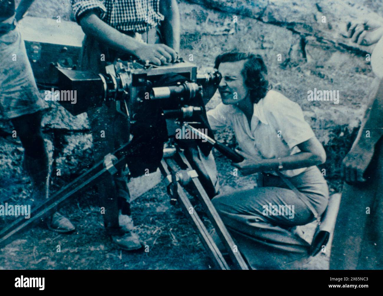 German film director Leni Riefenstahl with the camera, Germany 1930s ...