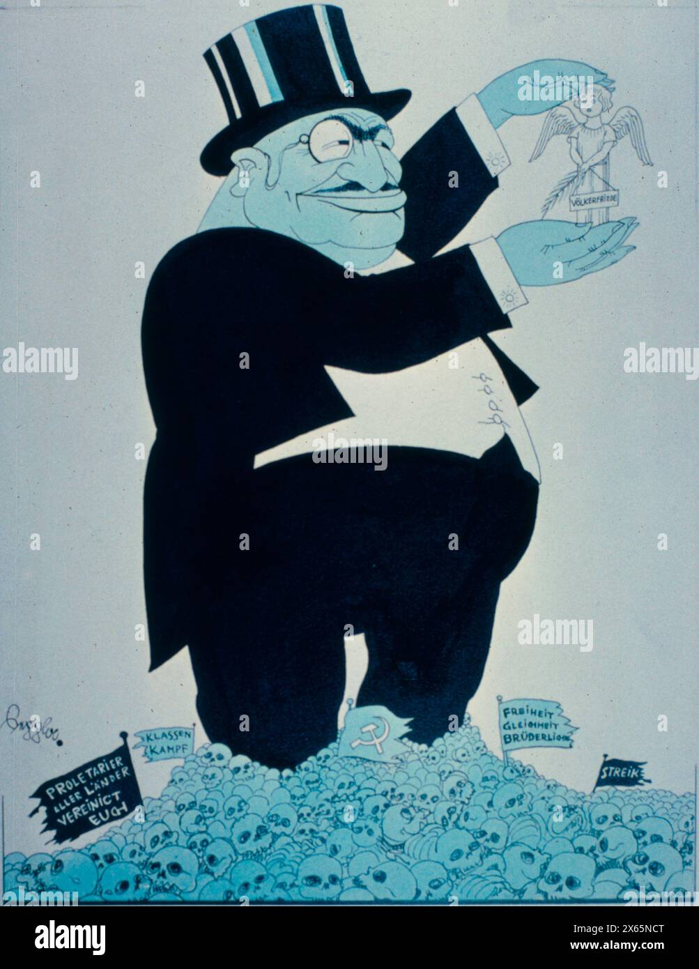 German anti-Semitic cartoon by German artist Seppla (Josef Plank ...
