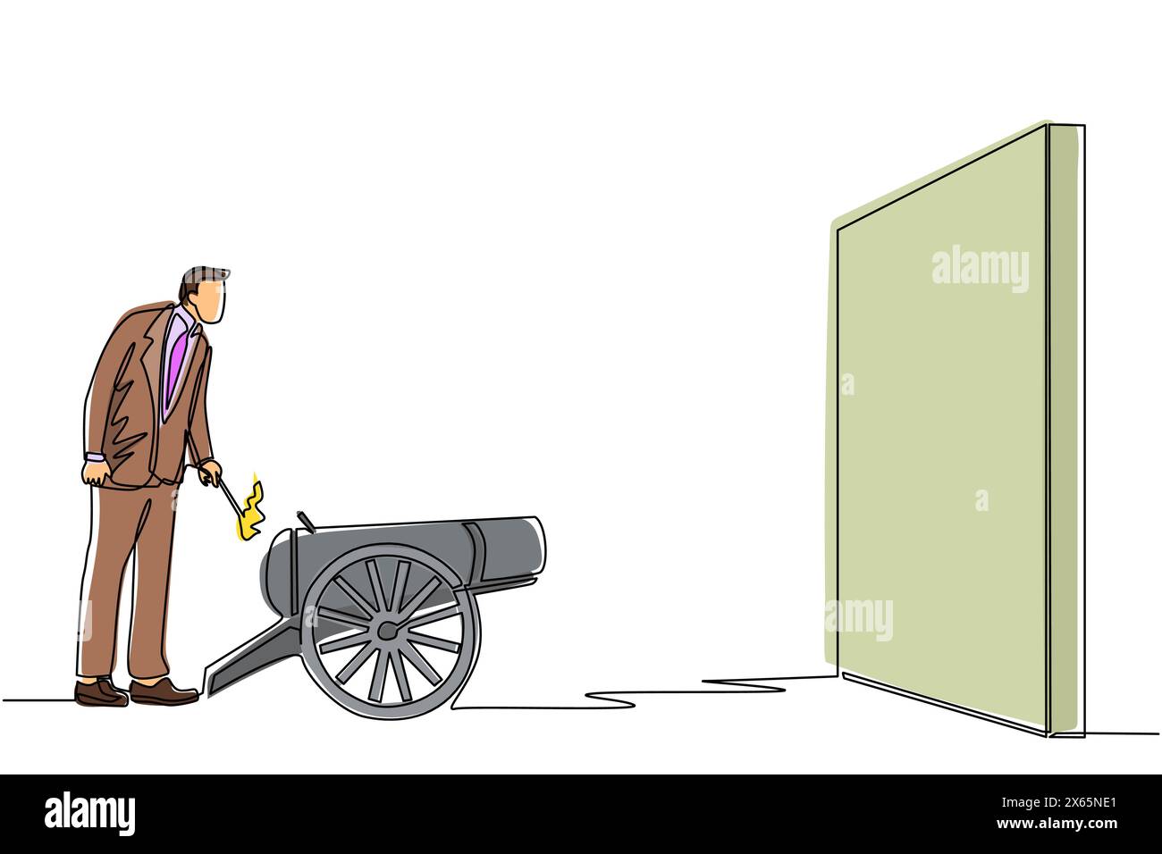 Destroying obstacles Stock Vector Images - Alamy