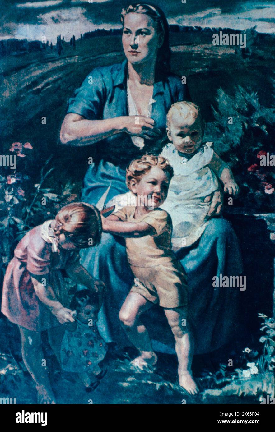 In Safe Care, Nazi propaganda painting exhibited at art fairs, Germany ...