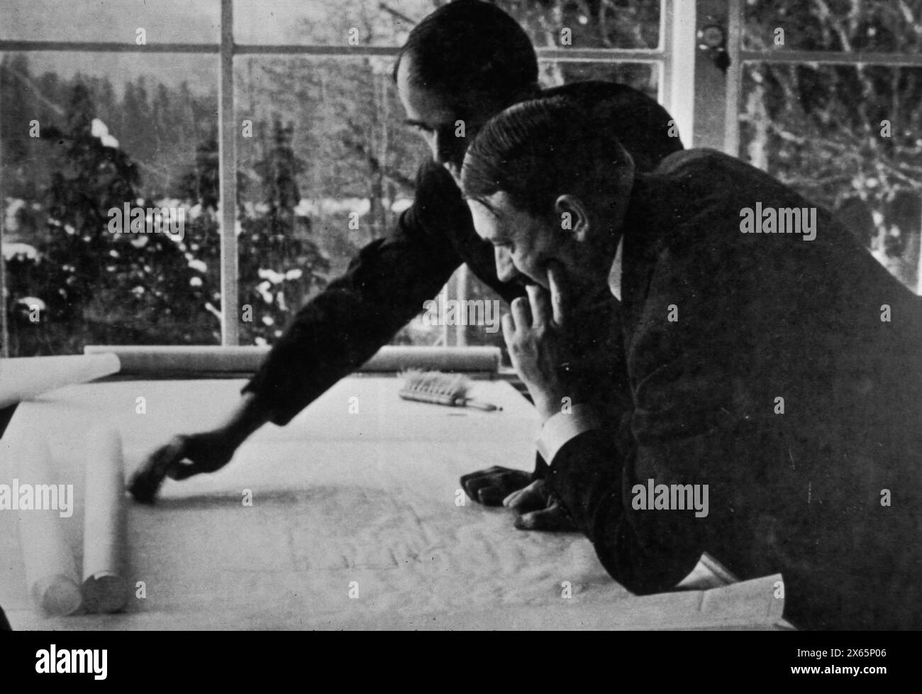 German dictator Adolph Hitler and architect Albert Speer, Minister of ...