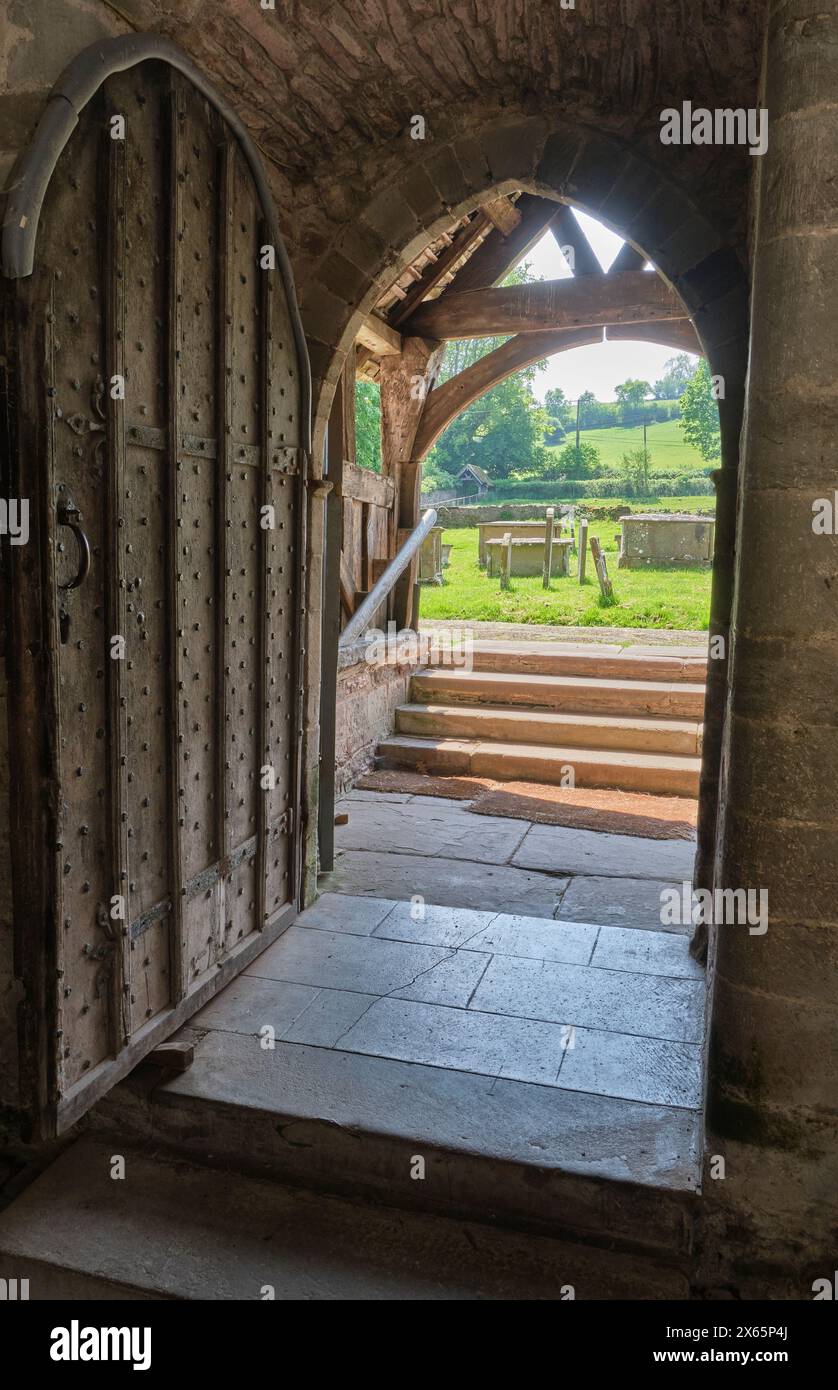The entrance and exit fo Dore Abbey, Abbey Dore, Golden Valley ...