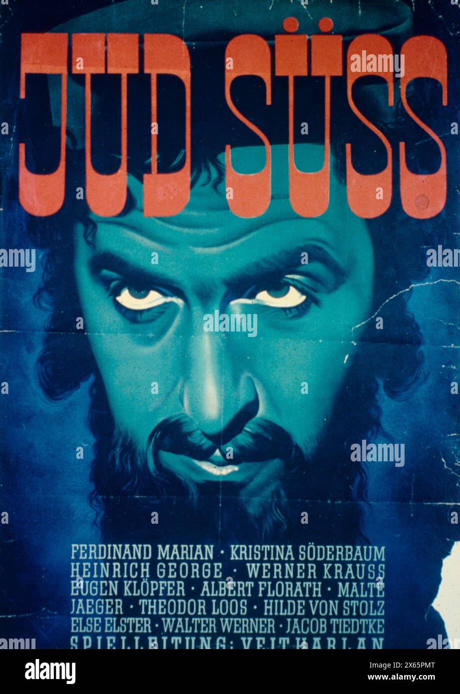 Jew Suss, German Nazi anti-Semitic movie propaganda poster, Germany ...