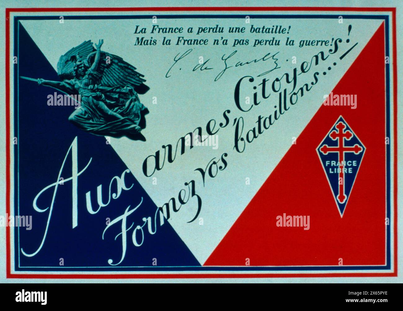 French Resistance propaganda poster, France 1940s Stock Photo - Alamy