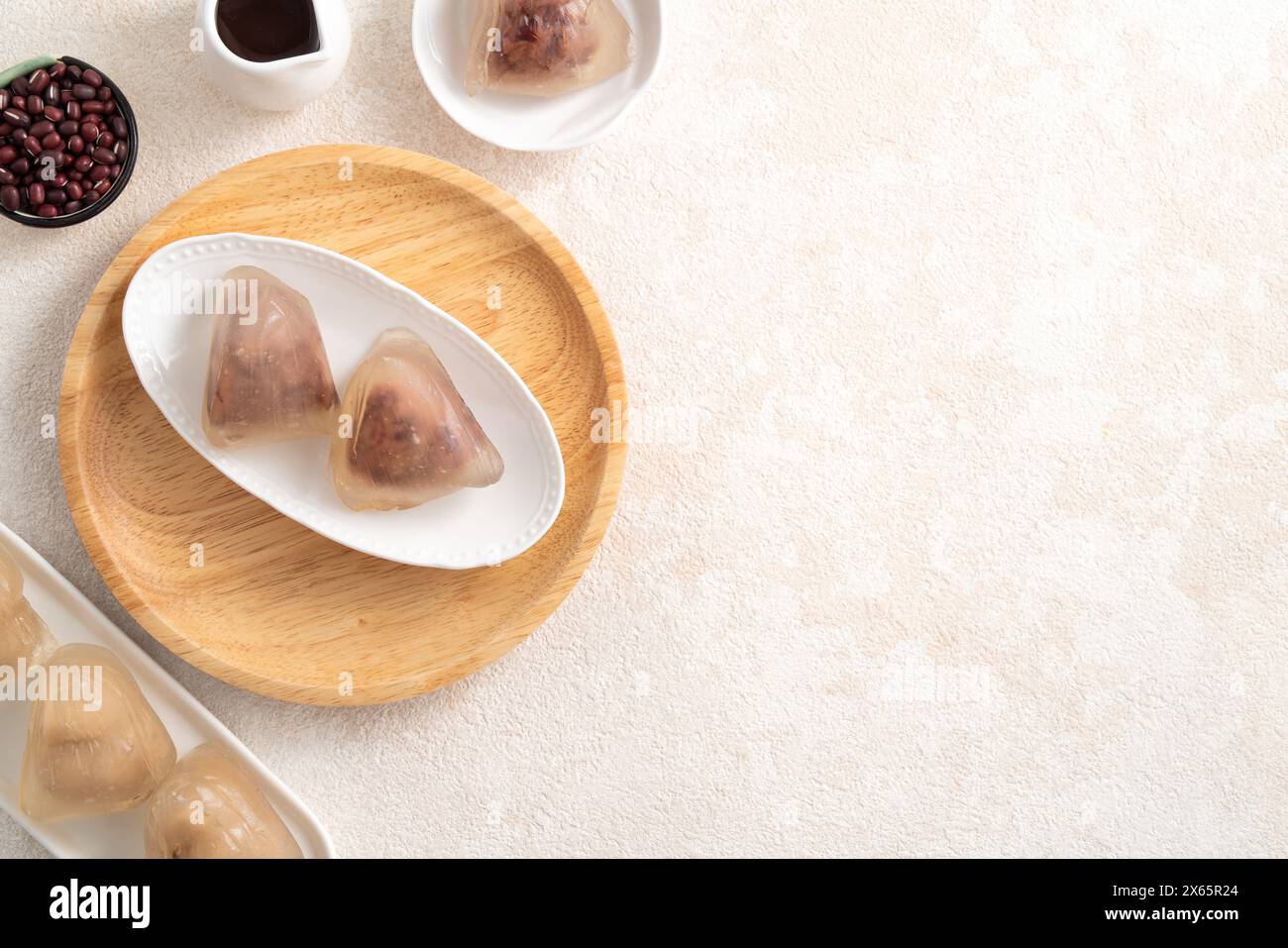Zongzi, crystal ice rice dumpling for Dragon Boat Festival food with ...