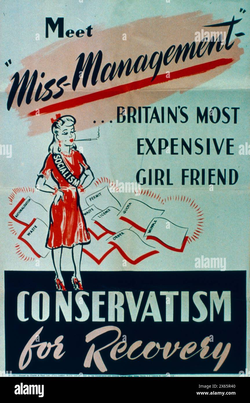 British Conservative Party electoral propaganda poster, UK 1941 Stock ...