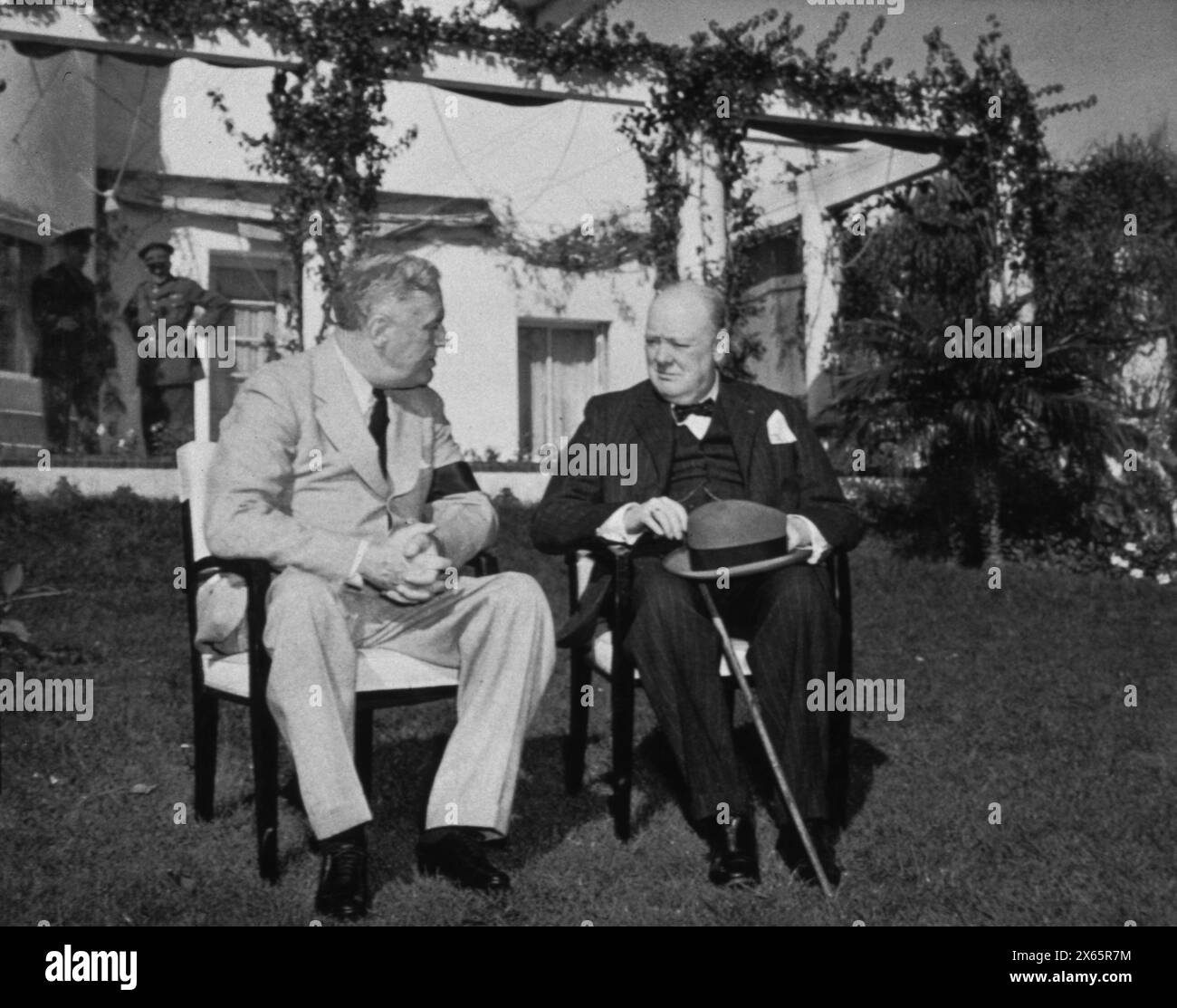 American President FD Roosevelt and British PM Winston Churchill at the ...