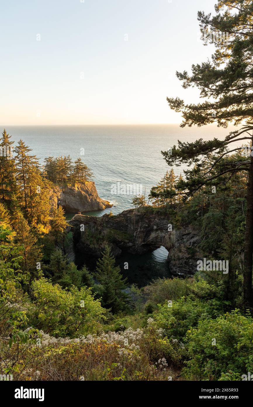 Natural Bridges Viewpoint at Sunset Stock Photo - Alamy