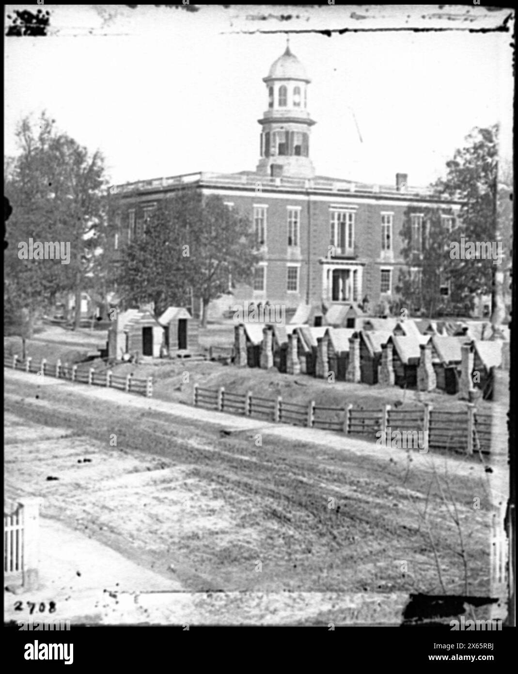 Atlanta, Ga. City Hall; camp of 2d Massachusetts Infantry on the ...
