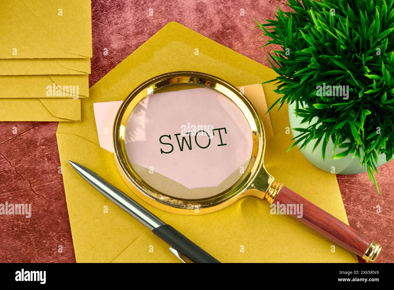 SWOT Strengths Weaknesses Opportunities Threats written on a piece of ...