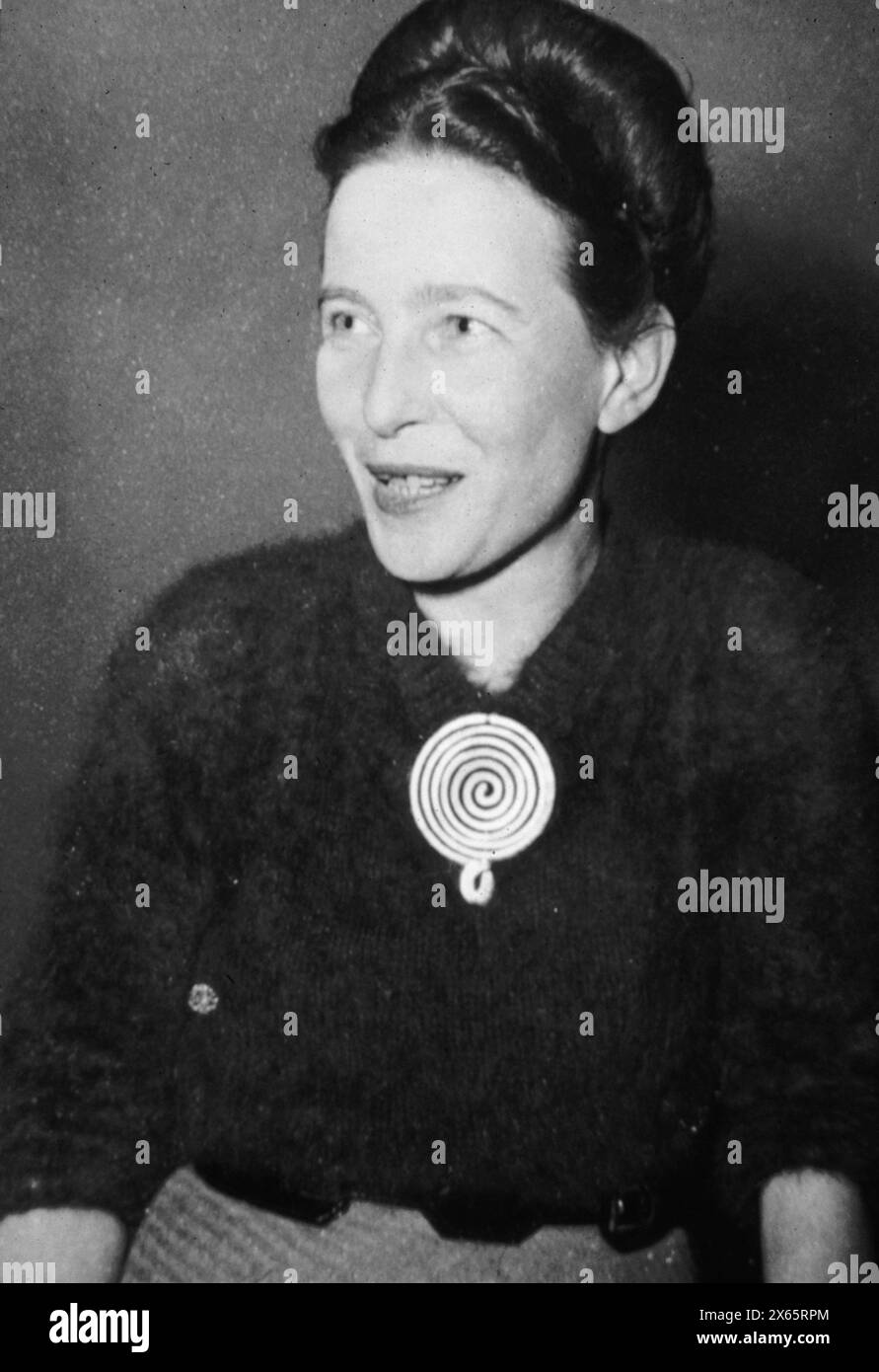 French existentialism philosopher and feminist activist Simone de ...