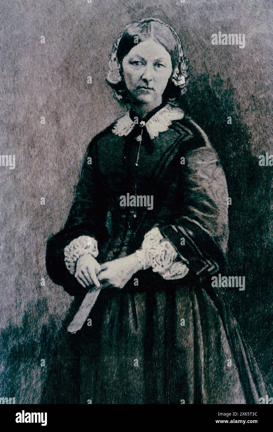 Portrait of Florence Nightingale, the Lady of the Lamp, by T. Cole ...