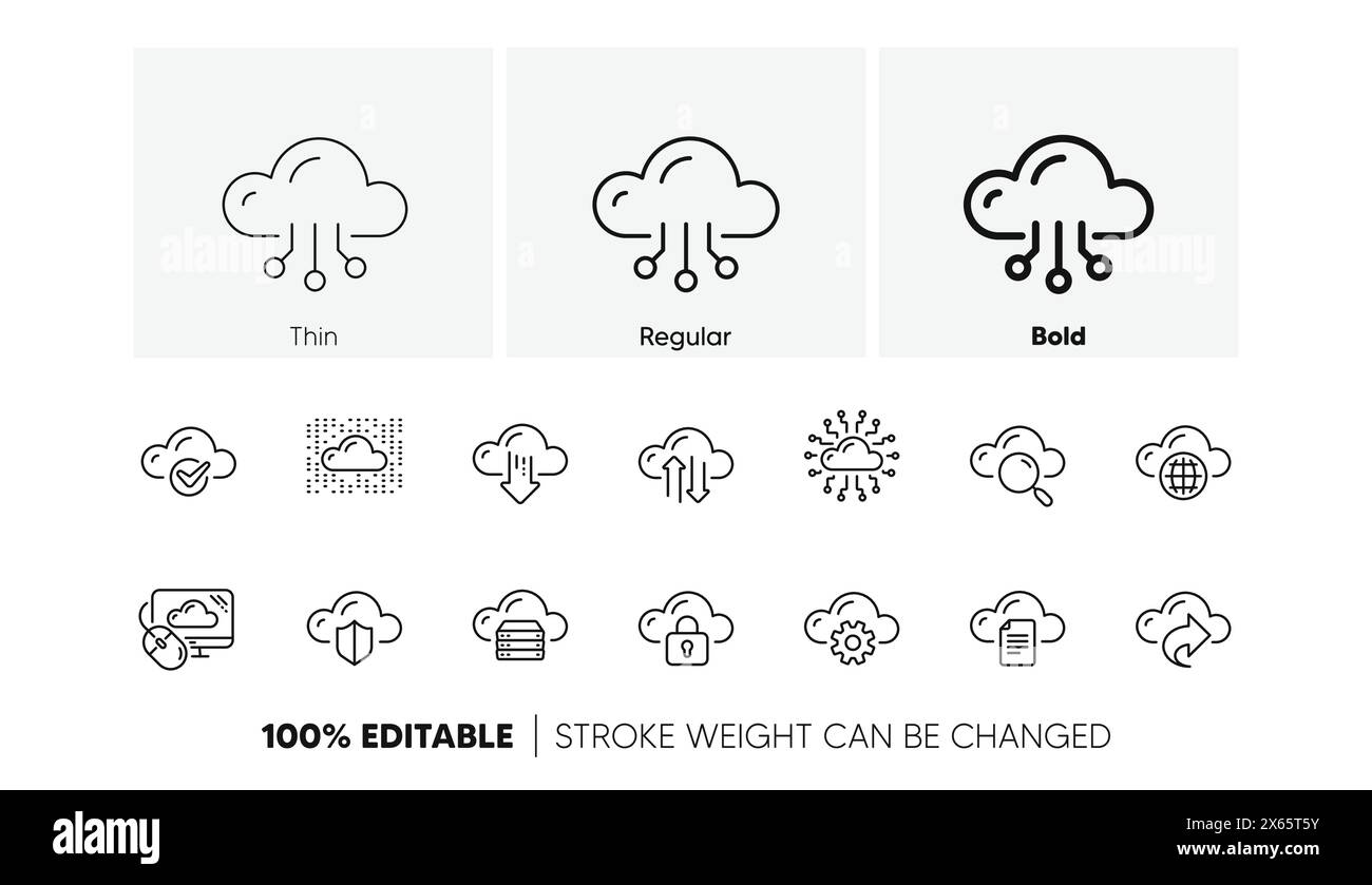 Cloud lock bold icon Stock Vector Images - Alamy