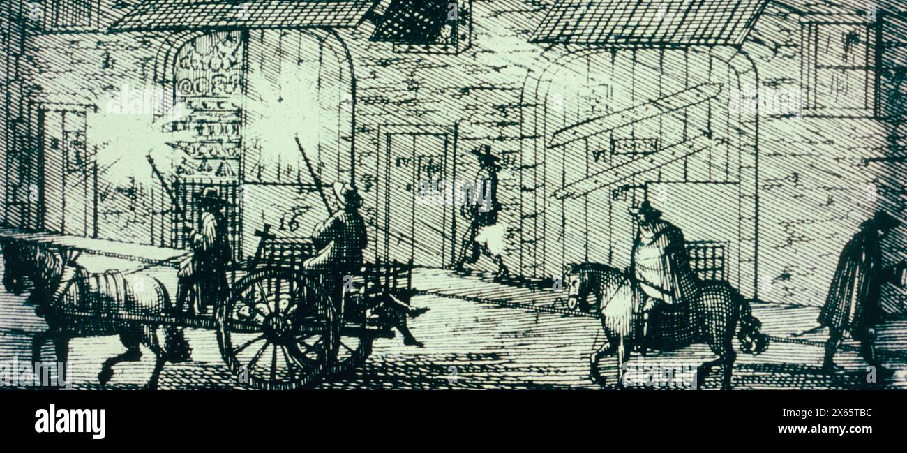 A plague cart carrying away the dead and the dying in Rome,Italy ...