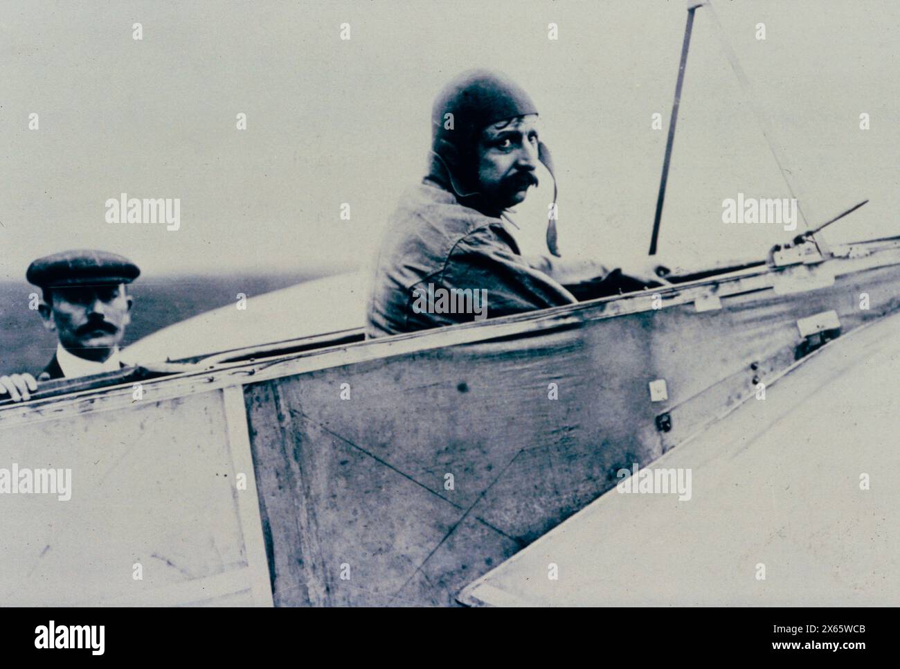 Frenchman Louis Bleriot in his No. XI monoplane, 1900s Stock Photo - Alamy