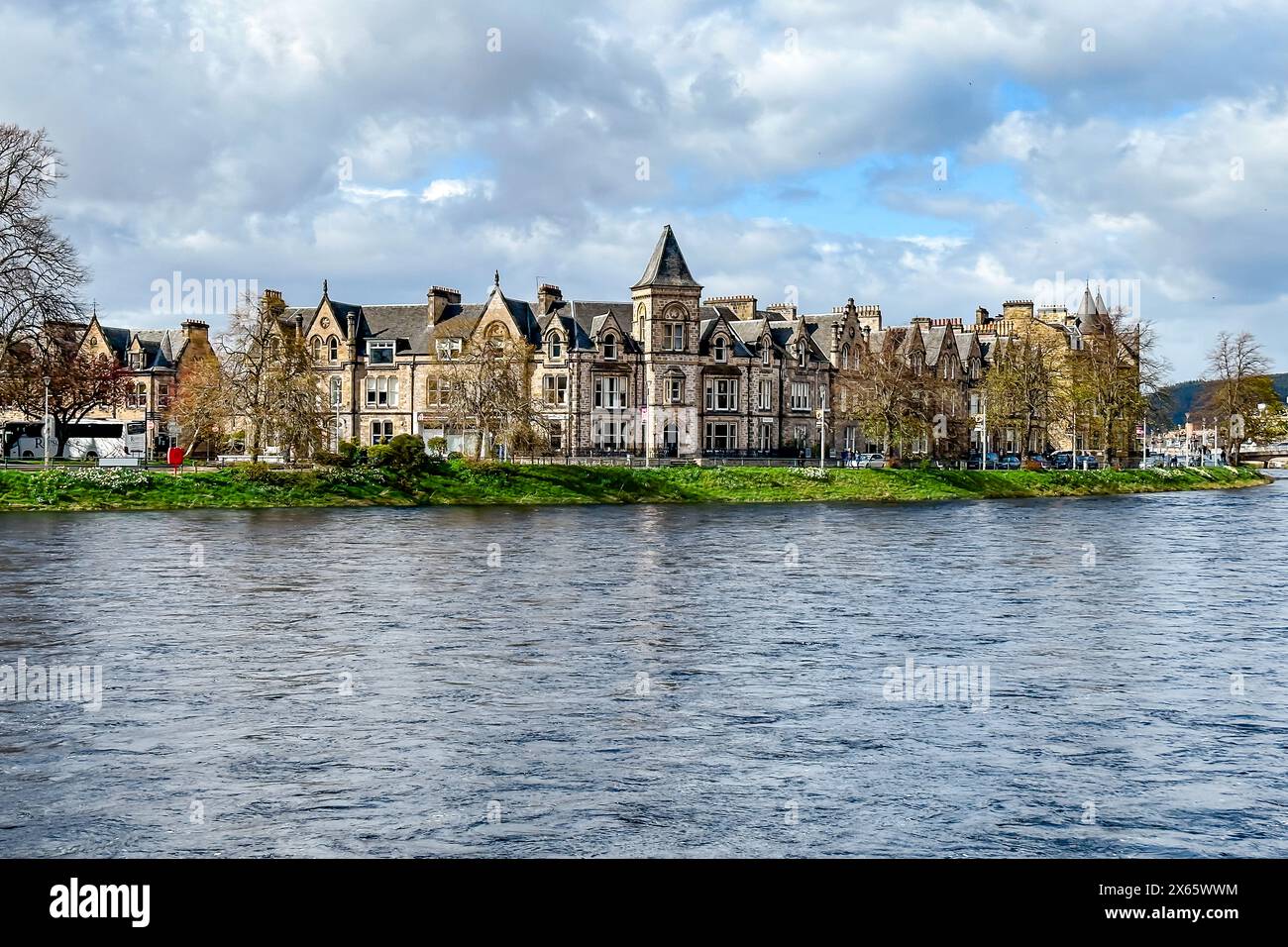 View of Historic Buildings Across the River Ness Stock Photo - Alamy