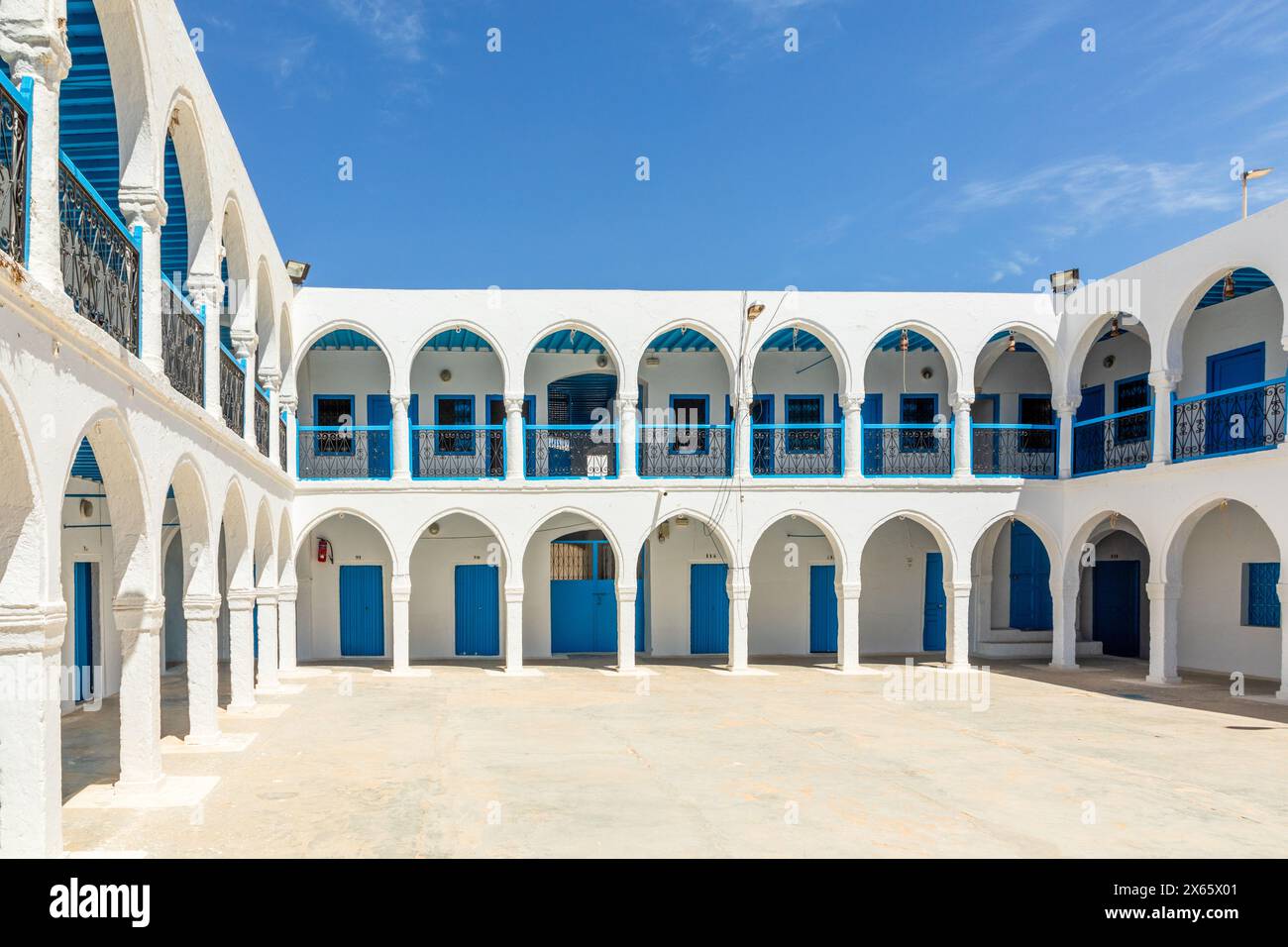 historic El Ghriba synagogue in Erriadh, on Djerba island. It is the ...