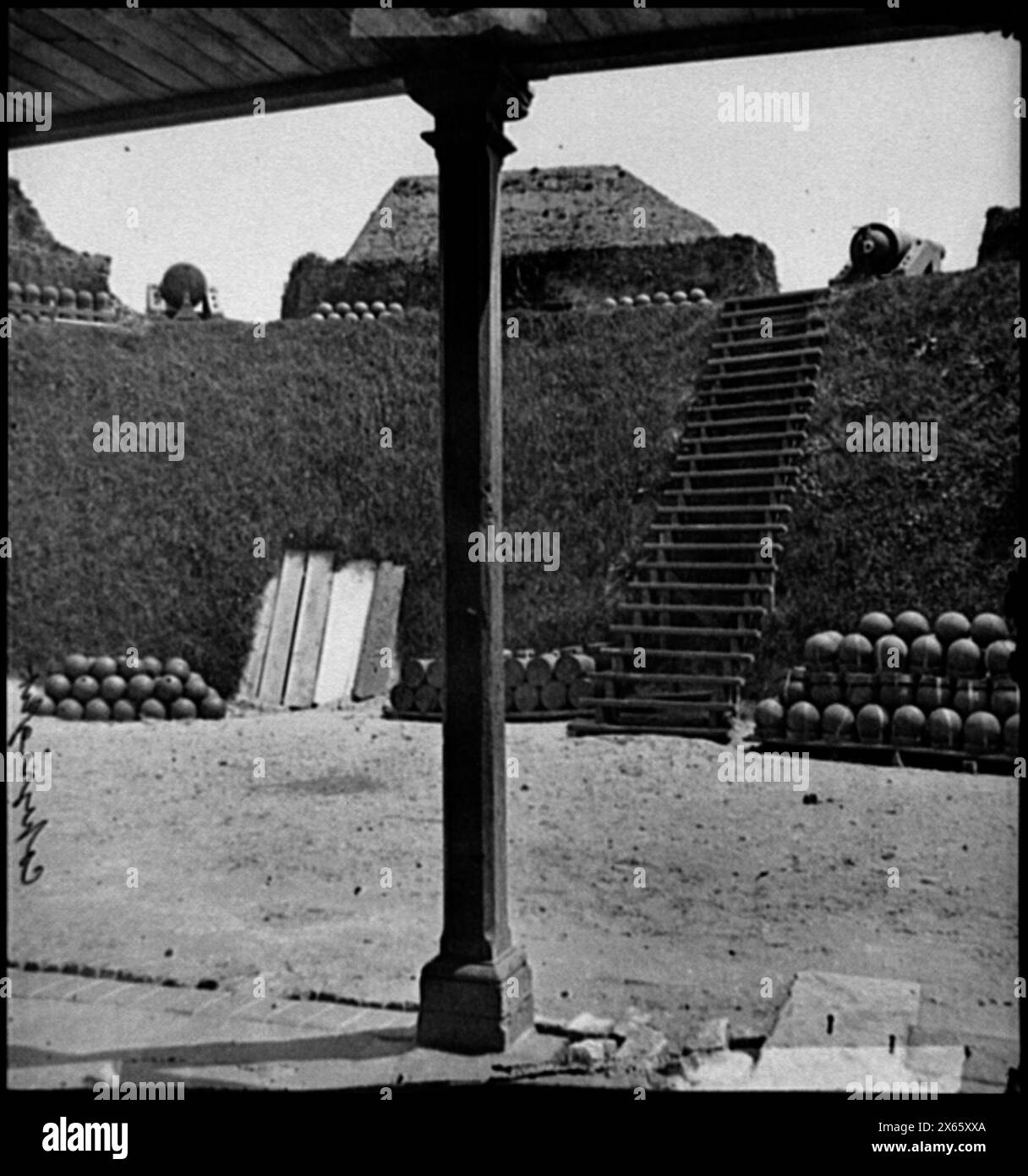 Charleston, S.C. Interior view of Castle Pinckney, Civil War ...