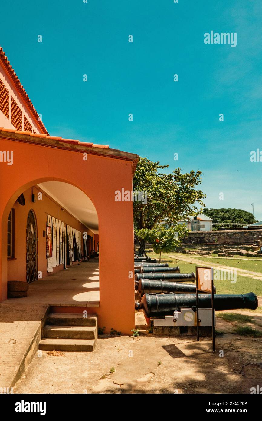 Cannons on the ruins of Fort Jesus in Mombasa, Kenya Stock Photo - Alamy