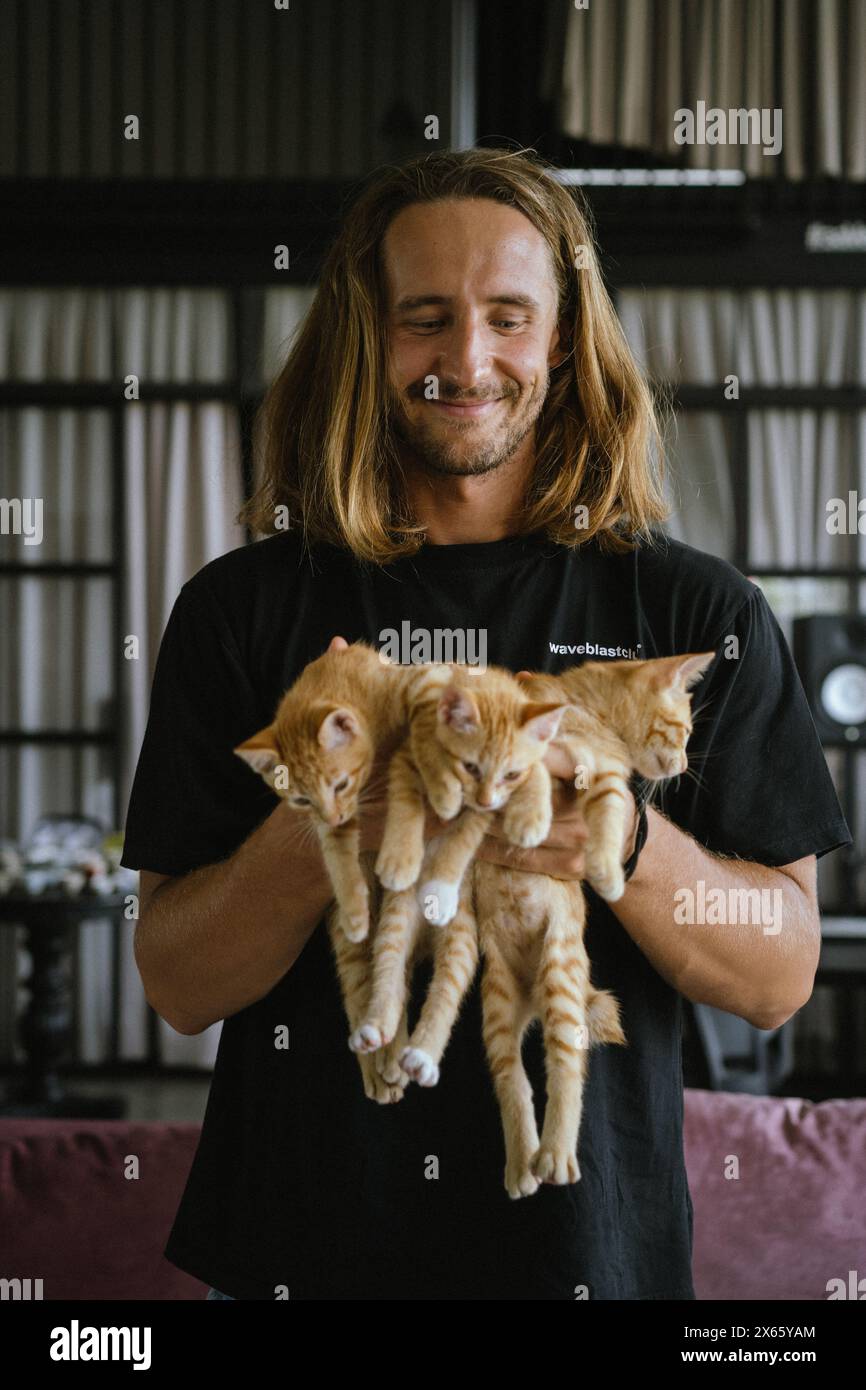 Cute kittens playing indoor hi-res stock photography and images - Alamy