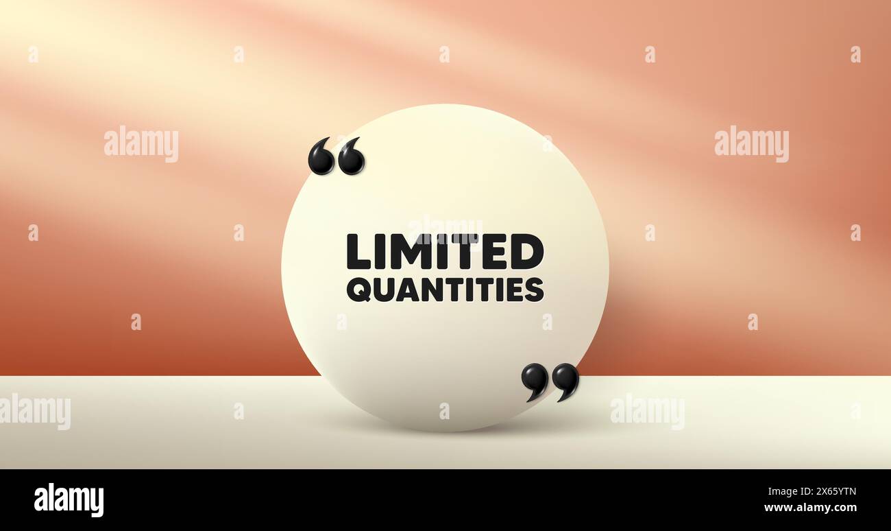 Limited quantities symbol. Special offer sign. Circle frame, product ...