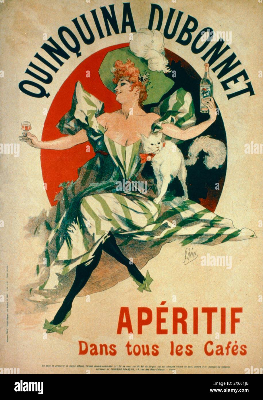 Quinquina Dubonnet, French aperitif advertising poster, 1895 Stock ...