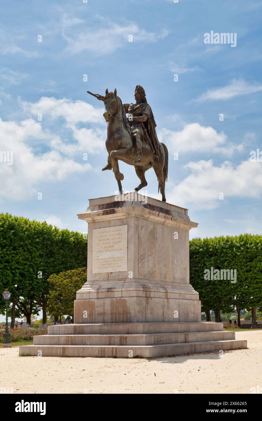 The equestrian statue of Louis XIV is a monument located in the center ...