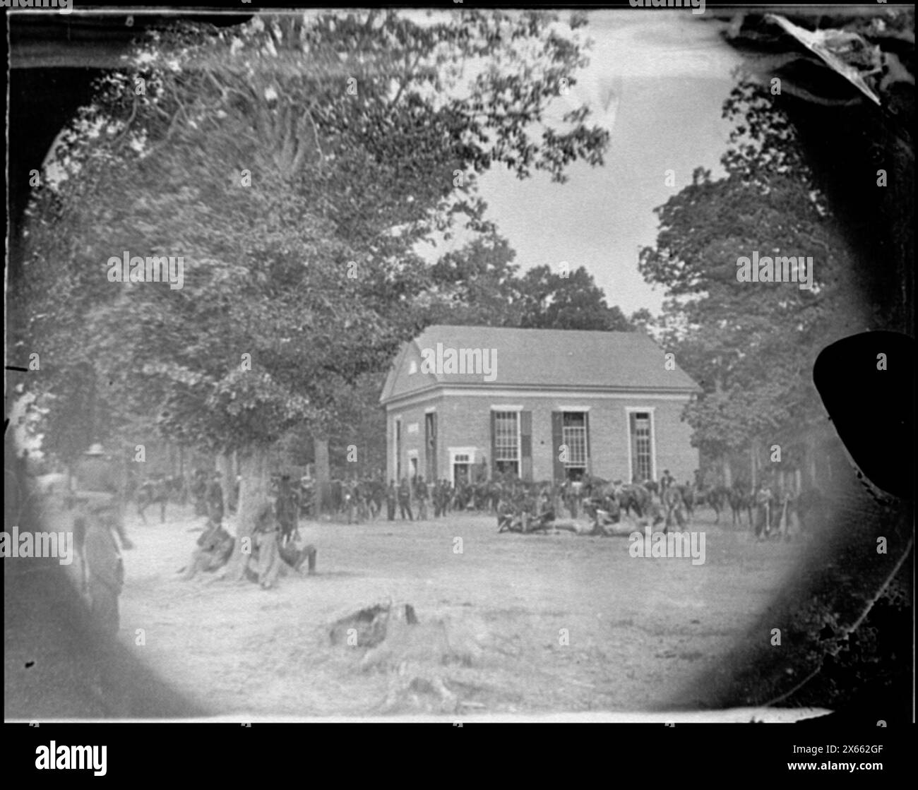Massaponax Church, Va. View of the church, temporary headquarters of ...