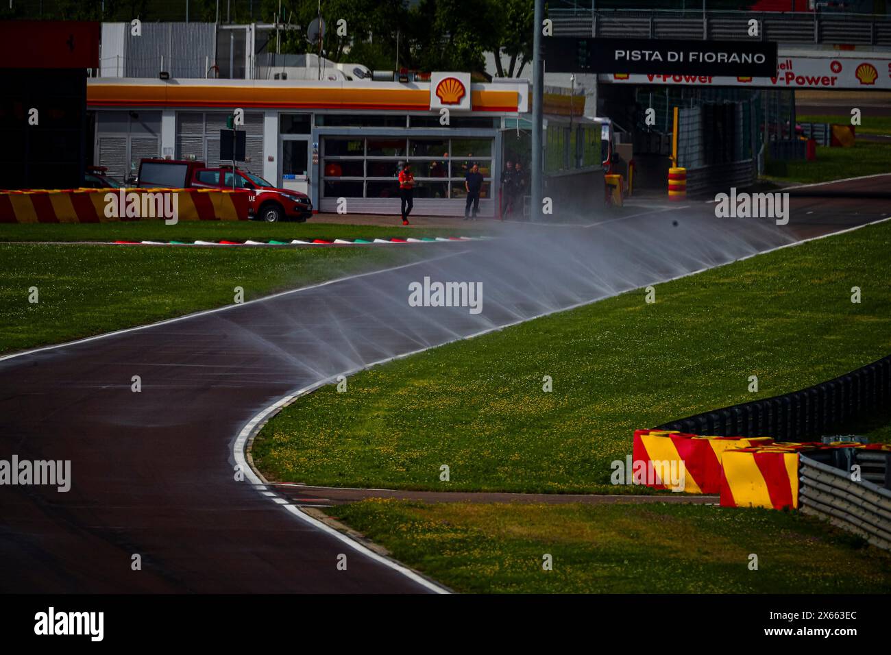 Fiorano Ferrari test track, Scuderia Ferrari during the test wet at ...