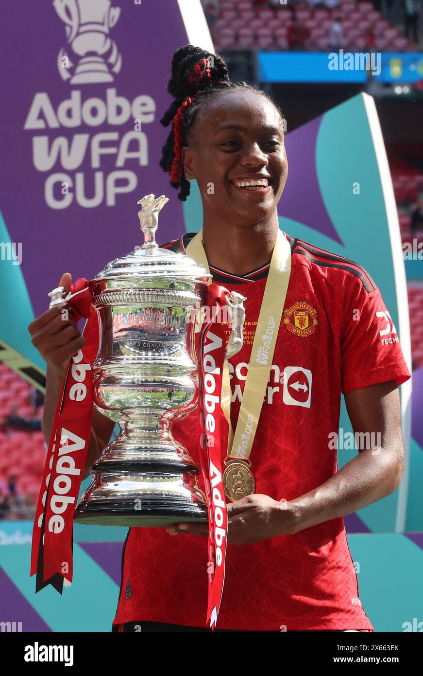 LONDON, ENGLAND - Melvine Malard (on loan from Lyon)of Manchester ...