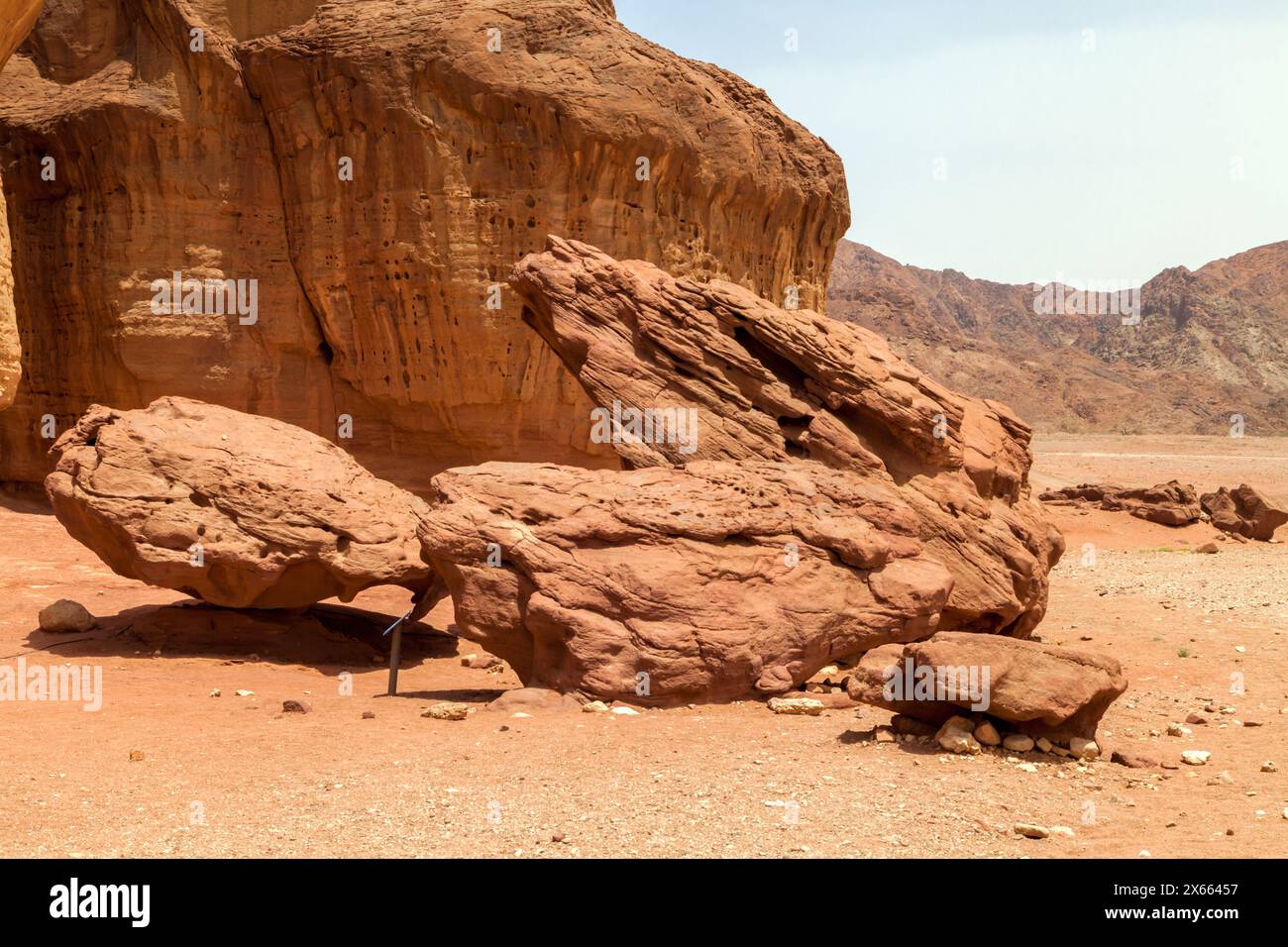 Rock formation in Timna Valley, Israel Landscape Stock Photo - Alamy
