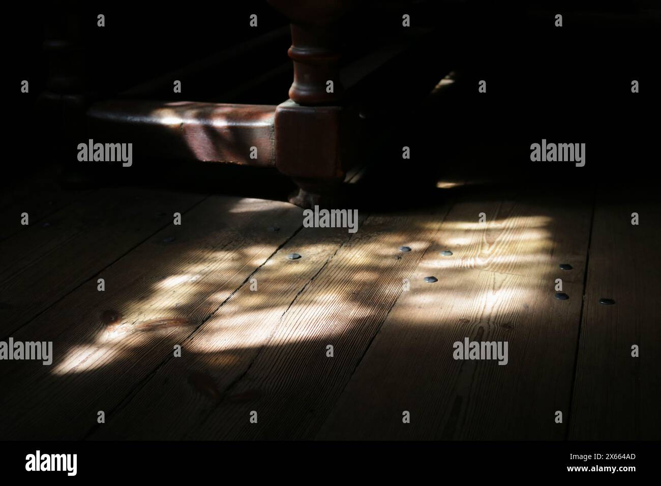 Shadows on a Wooden Floor Stock Photo - Alamy