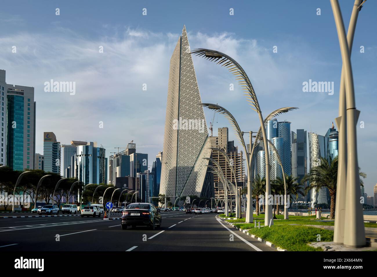 Al Mana tower Corniche road Doha Qatar Stock Photo - Alamy