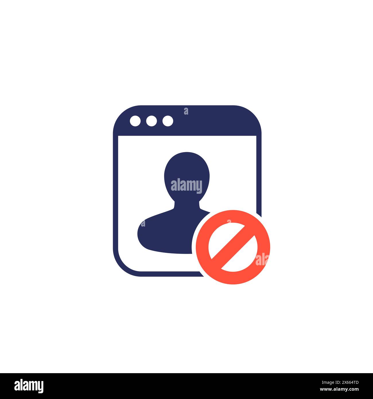 blocked user icon on white Stock Vector Image & Art - Alamy