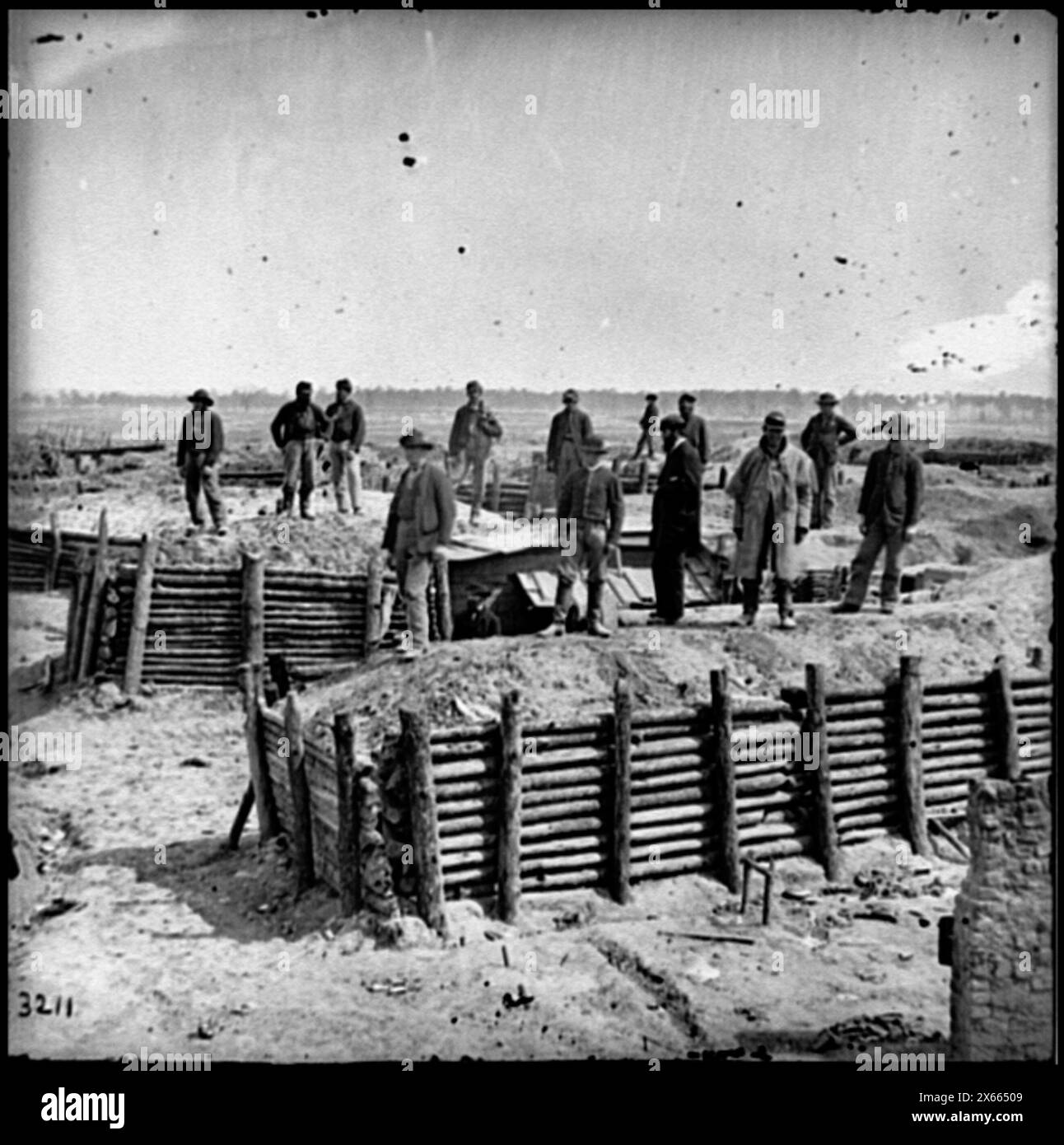Petersburg, Va. Breastworks of the Confederate Fort Mahone ("Fort ...