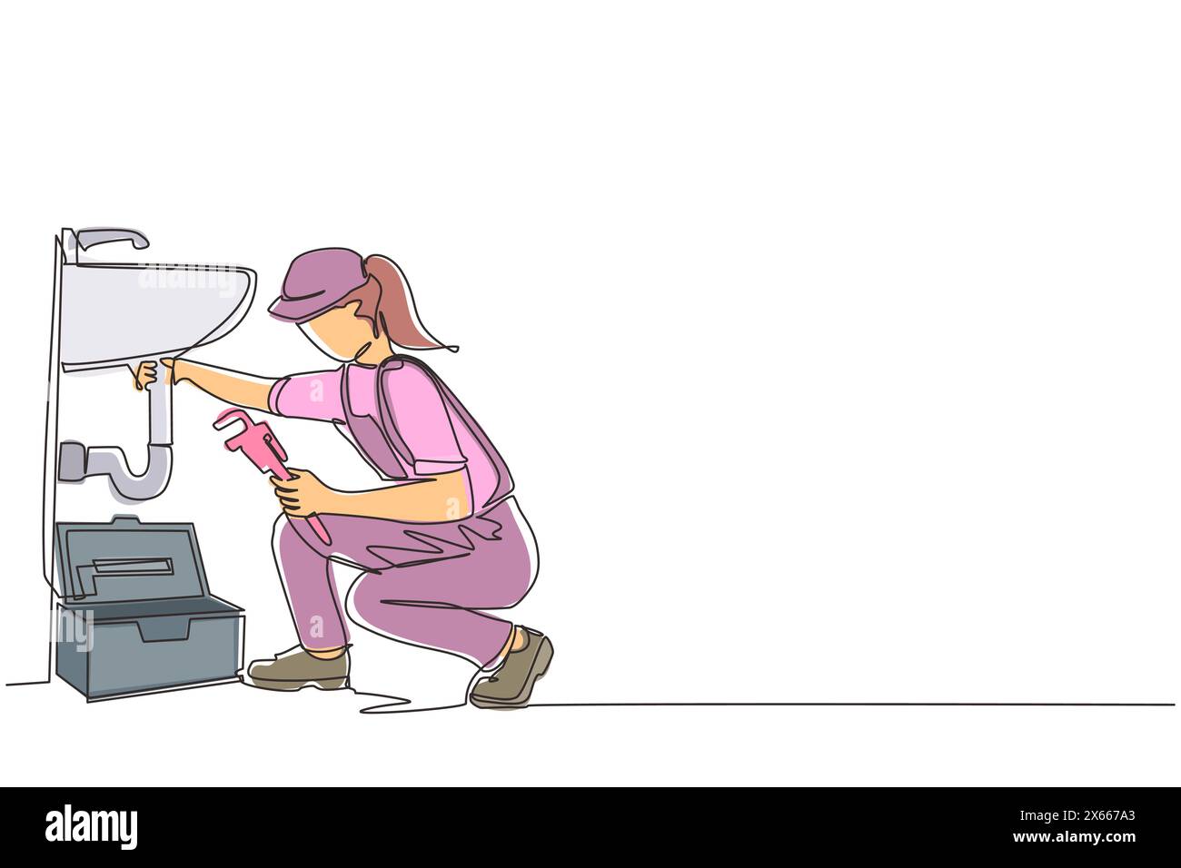 Repairs home pipes Stock Vector Images - Alamy