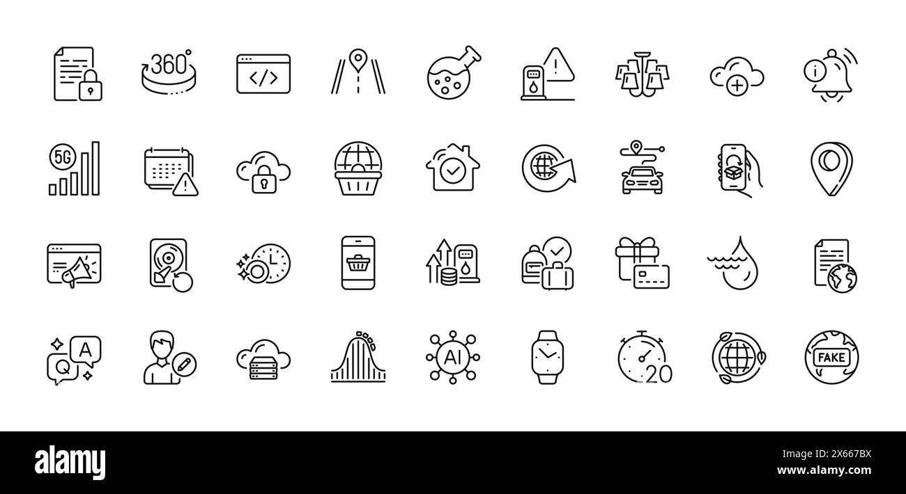 Seo script, Edit person and House security line icons pack. For web app. Line icons. Vector ...