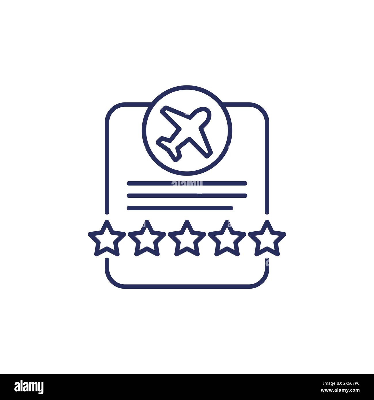 airline rating icon, line vector Stock Vector Image & Art - Alamy