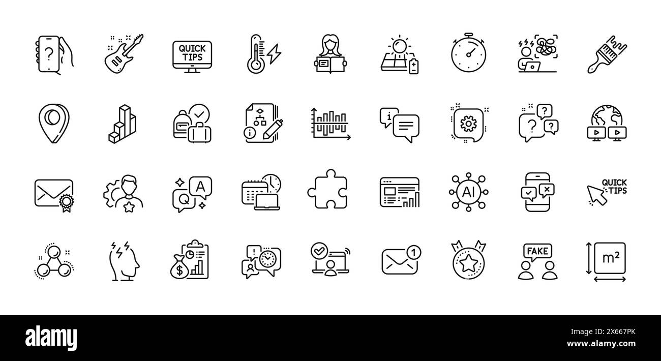 Verified mail, Web report and Cogwheel line icons pack. For web app. Line icons. Vector Stock ...