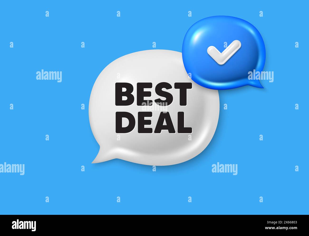 Best deal tag. Special offer sale sign. Text box speech bubble 3d icons ...