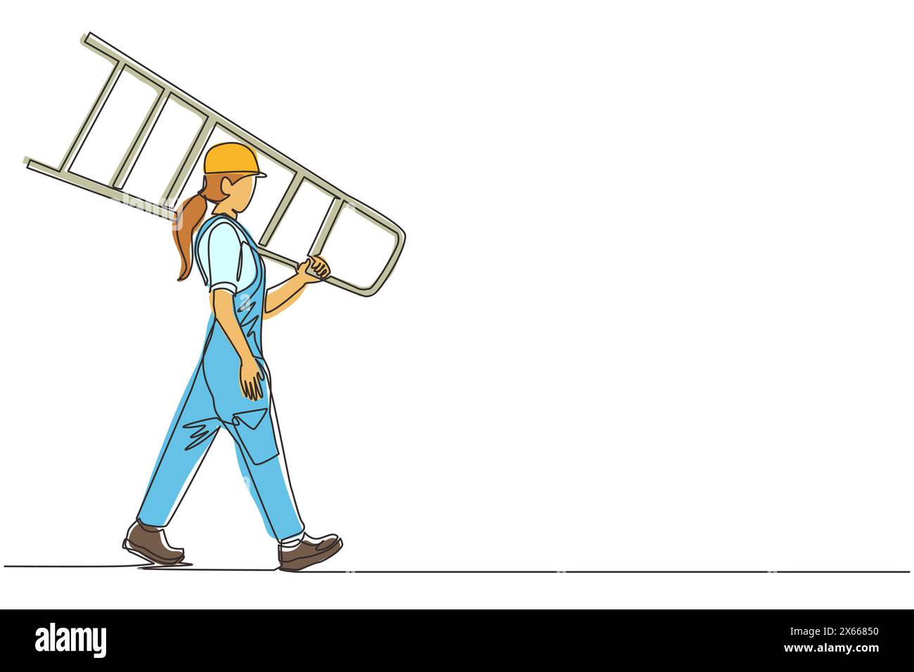 Contractor woman activity Stock Vector Images - Alamy