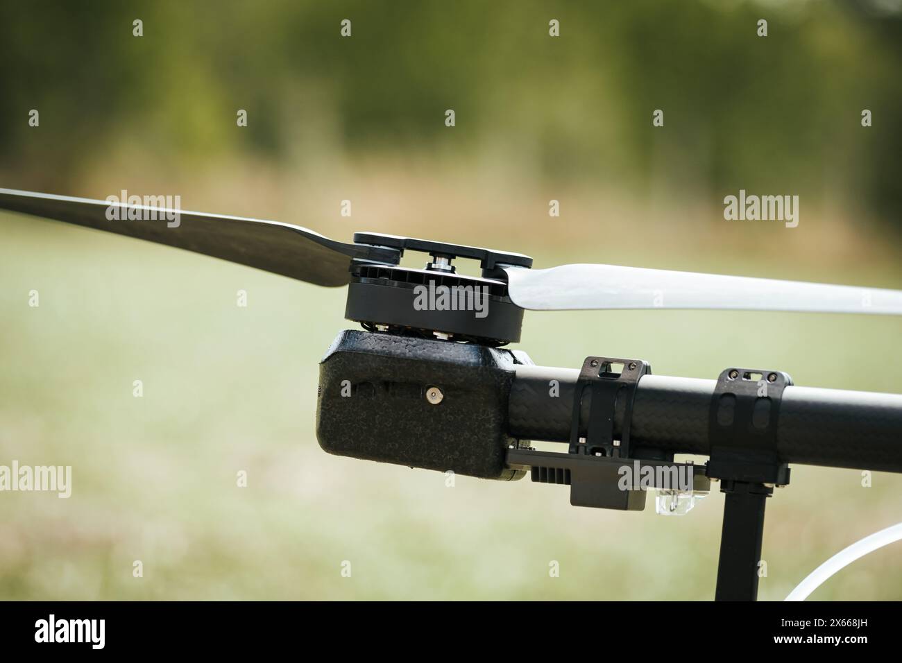 Aerial drone flight close spinning hi-res stock photography and images ...