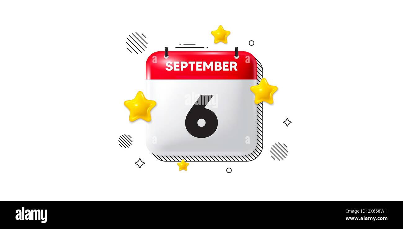 6th day of the month icon. Event schedule date. Calendar date of ...