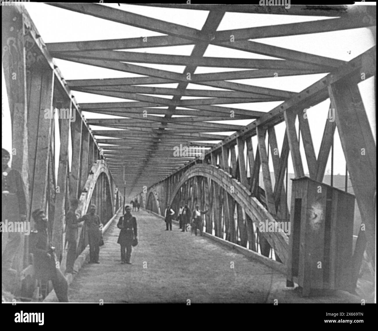 Washington, D.C. View across Chain Bridge over the Potomac, Civil War ...