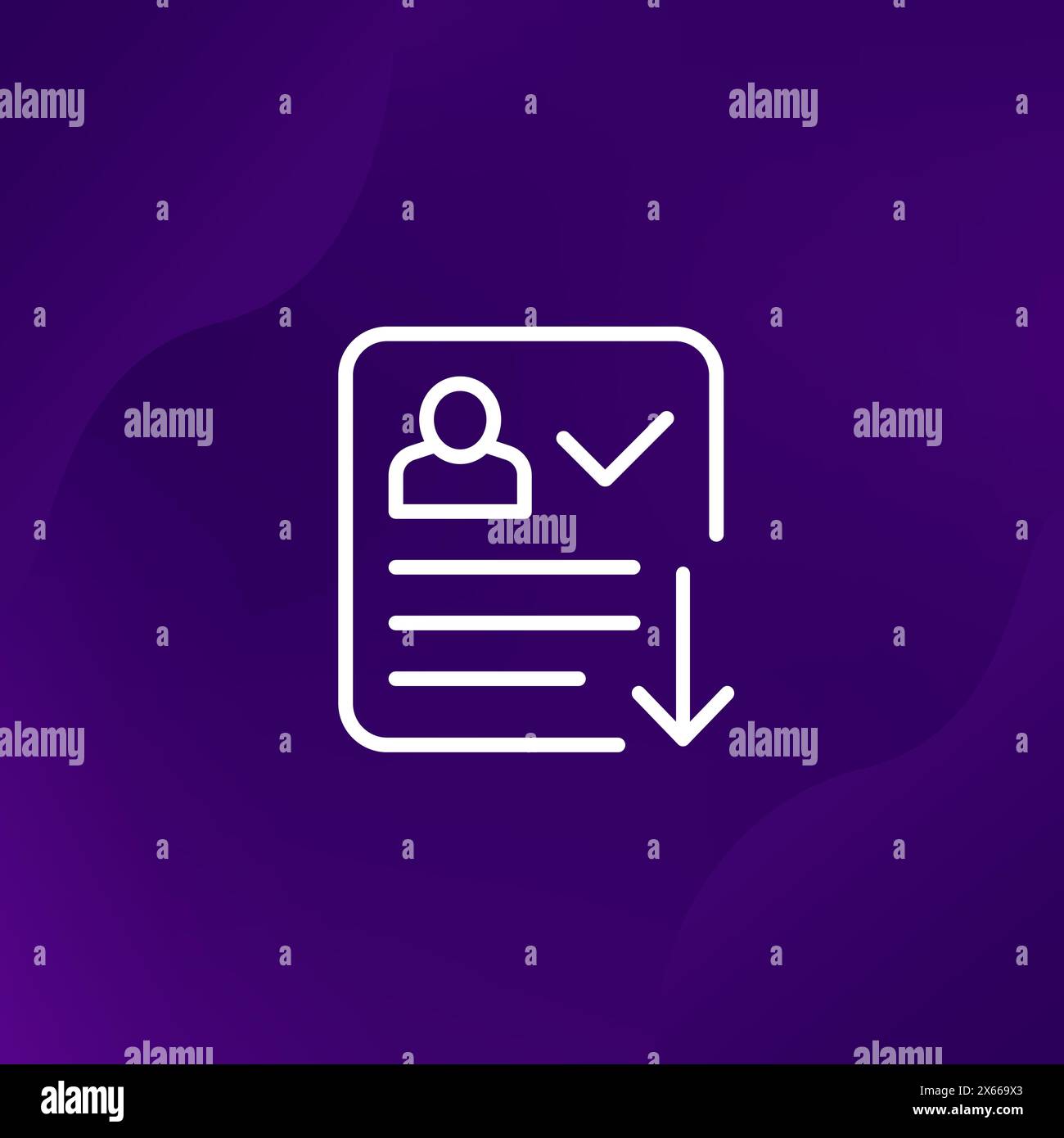 export profile or personal data line vector icon Stock Vector Image ...