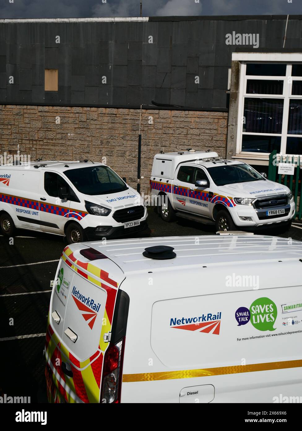 Network rail vehicles parked at Plymouth Station. Plymouth UK Stock ...