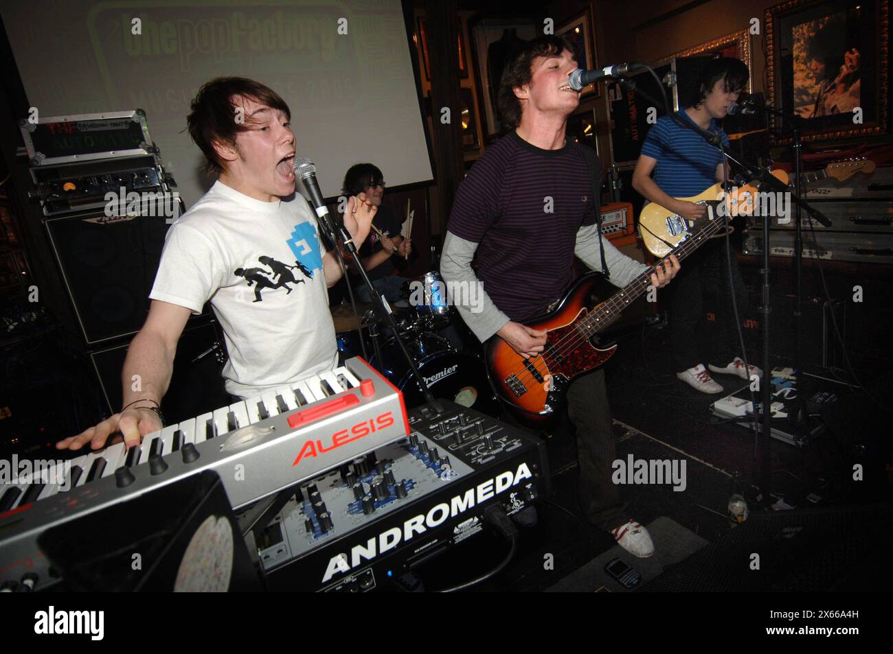 Welsh band The Automatic at The Porth Pop Factory Awards launch party ...